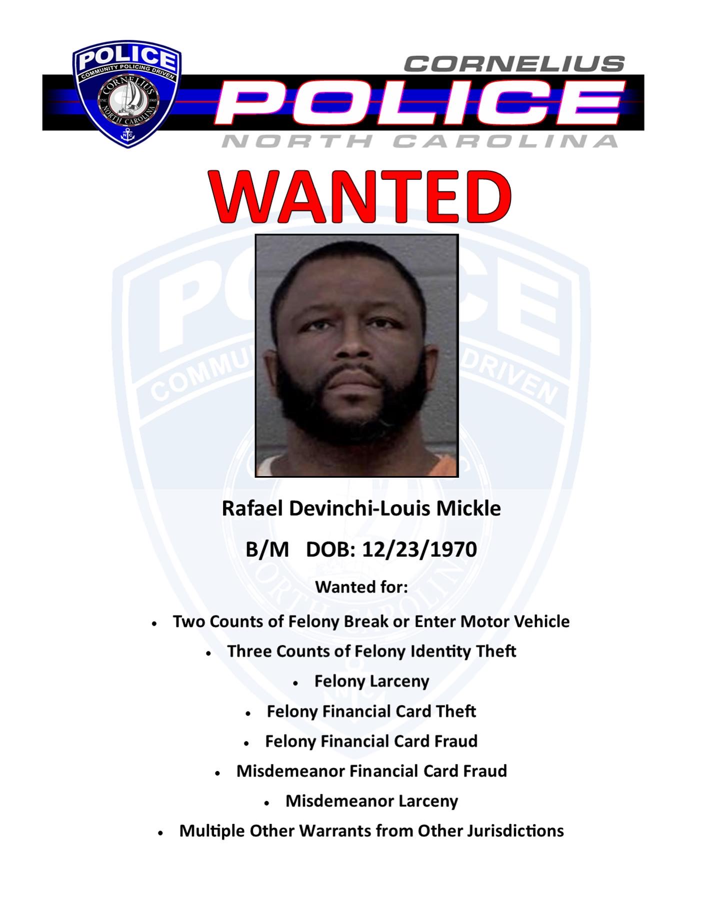 Police Take Individual With 24 Warrants Into Custody Cornelius Today